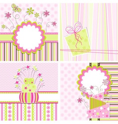 Children gardening and planting Royalty Free Vector Image