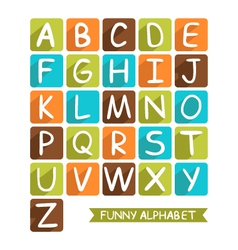 Funny alphabet letters with various designs Vector Image