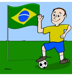 Cartoon soccer football player Royalty Free Vector Image