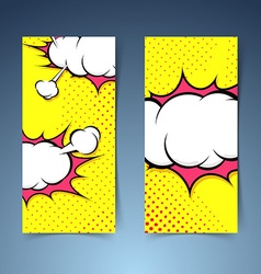 Bomb explosion comic style templates Royalty Free Vector