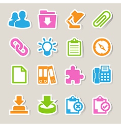 Cute animal stickers set Royalty Free Vector Image