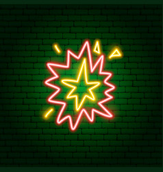 Bang neon label Royalty Free Vector Image - VectorStock