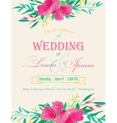 Invitation card with insects Royalty Free Vector Image
