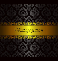 Ornamental royal floral gold decor Royalty Free Vector Image