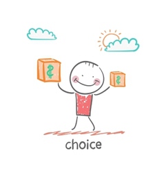 Cartoon tourist holding a sign Royalty Free Vector Image