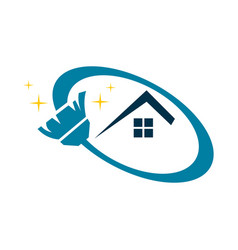 Retro sexy pinup housemaid cleaning emblem logo Vector Image