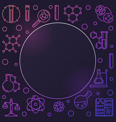 Chemistry square background with chemical Vector Image