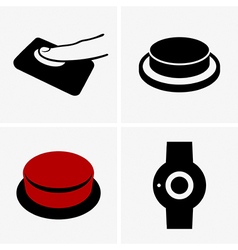 Press me button Royalty Free Vector Image - VectorStock