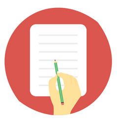 Handwriting practice basic writing skills early Vector Image