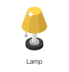 Table lamp with crystal Royalty Free Vector Image