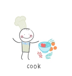 Cook and food Royalty Free Vector Image - VectorStock