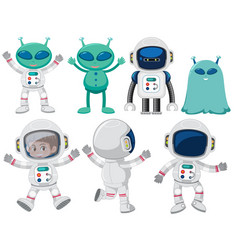 Astronaut on space template Royalty Free Vector Image