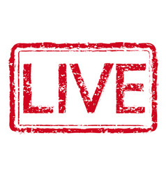 Live band grunge rubber stamp Royalty Free Vector Image