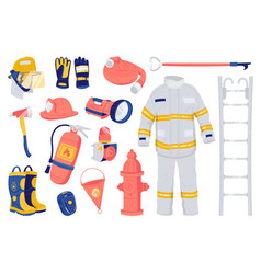 Firefighter cartoon fireman character Royalty Free Vector