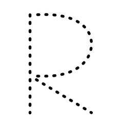 Tracing alphabet uppercase capital letter Vector Image