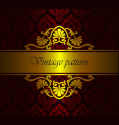 Royal luxury golden floral pattern template Vector Image
