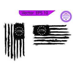 Betsy ross 1776 13 stars distressed us flag Vector Image