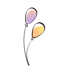 Balloon in cartoon style cute Royalty Free Vector Image