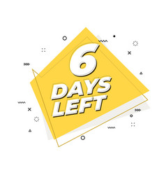 There are five days left Royalty Free Vector Image