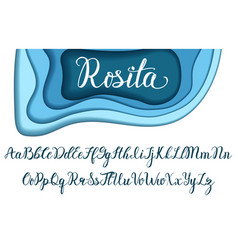 Calligraphy lettering script font c set hand Vector Image