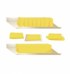 Butter package in cartoon style isolated Vector Image