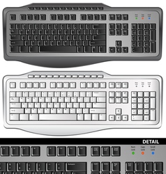 Computer keyboard wireless desktop control panel Vector Image