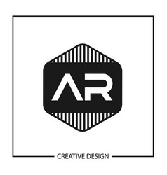 Creative letter ar logo Royalty Free Vector Image