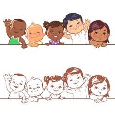 Stick-figure-ethnic-diversity-kids-T Royalty Free Vector