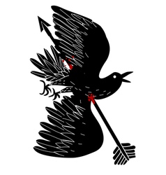 Falling bird Royalty Free Vector Image - VectorStock