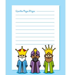 Letter to the three kings Royalty Free Vector Image