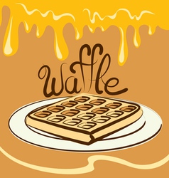 Logo for bubble waffle Royalty Free Vector Image