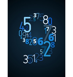 Number nine Royalty Free Vector Image - VectorStock