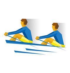 Rowing boy Royalty Free Vector Image - VectorStock
