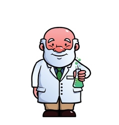 Scientist in lab coat Royalty Free Vector Image