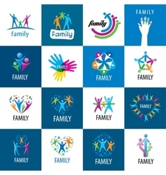 Big set of logos family Royalty Free Vector Image