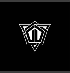 Initial dd logo design with cool style Royalty Free Vector