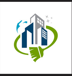 Retro sexy pinup housemaid cleaning emblem logo Vector Image