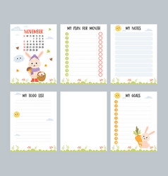 February 2023 calendar cute bunny cupid Royalty Free Vector