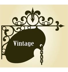 Wrought iron sign Royalty Free Vector Image - VectorStock