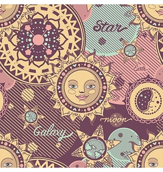 Paisley seamless pattern dark blue floral Vector Image