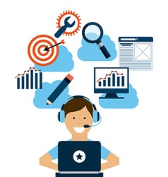 Microsoft bing web search engine logo Royalty Free Vector