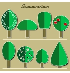 Various trees vector by iimages - Image #1115943 - VectorStock