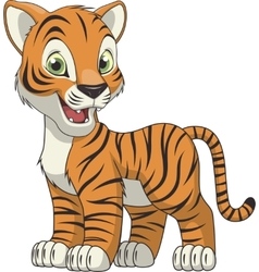 Cute baby tiger cartoon vector by tigatelu - Image #1471579 - VectorStock