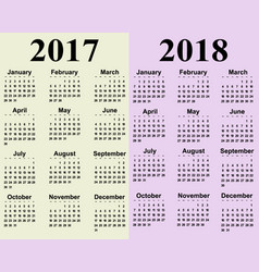 Great new wall calendar 2018 Royalty Free Vector Image