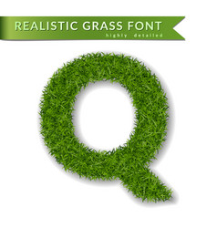 Capital letter f from grass on white Royalty Free Vector