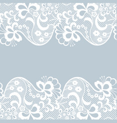 Seamless lace border invitation card Royalty Free Vector