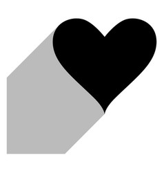 Black stripes heart logo Royalty Free Vector Image