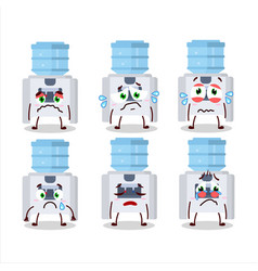 Crying water bottle mascot cartoon Royalty Free Vector Image