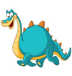 Cartoon Running Dinosaur Royalty Free Vector Image - VectorStock