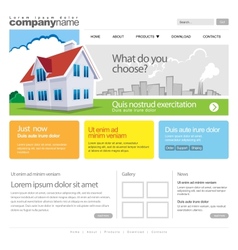 Gray website template Royalty Free Vector Image
